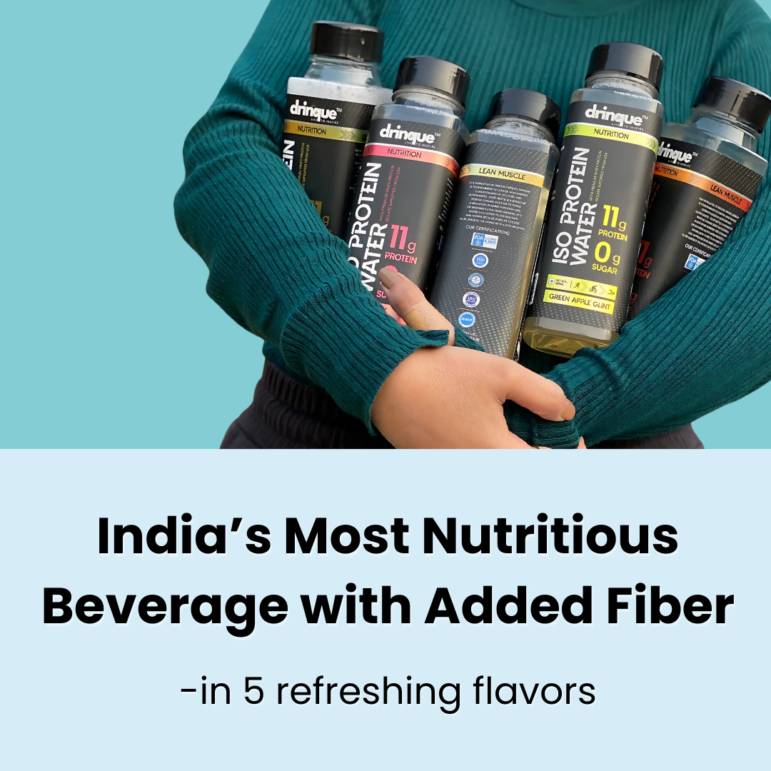 drinque Iso Protein Water- 11g Isolate Protein with Added Fiber